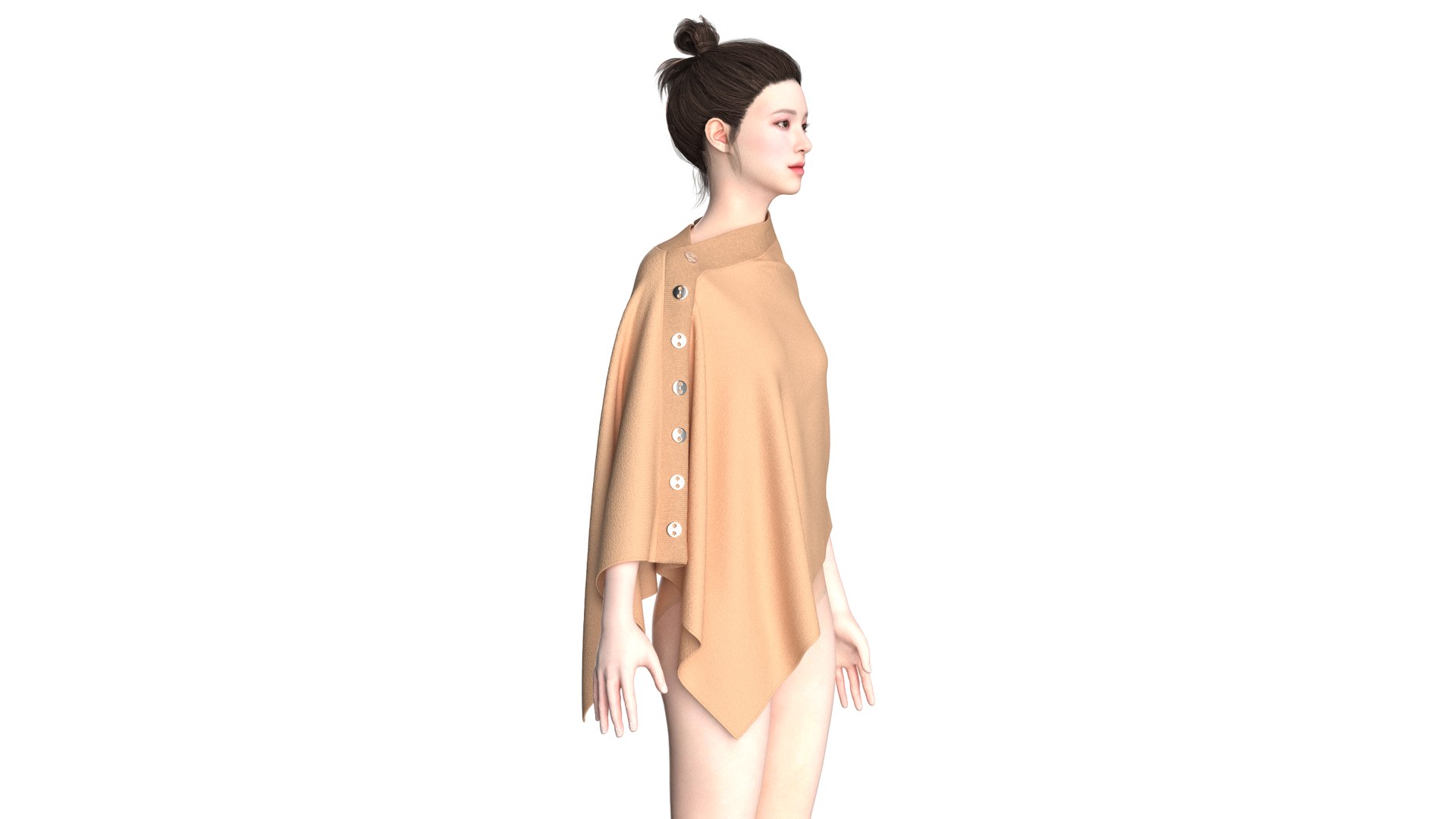 Girls Cope Dress V6 3D Model - TurboSquid 2401090