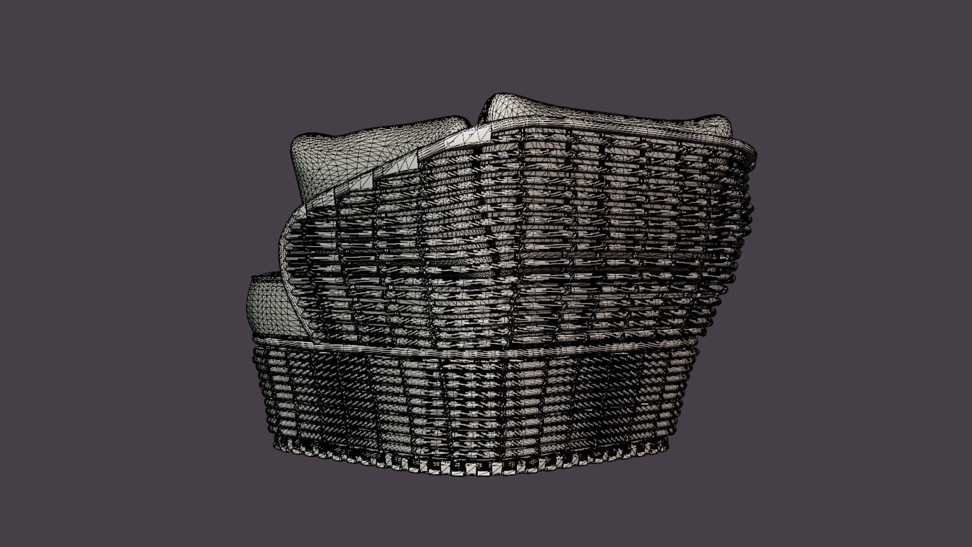 3D Basket Lounge Chair - TurboSquid 2240334