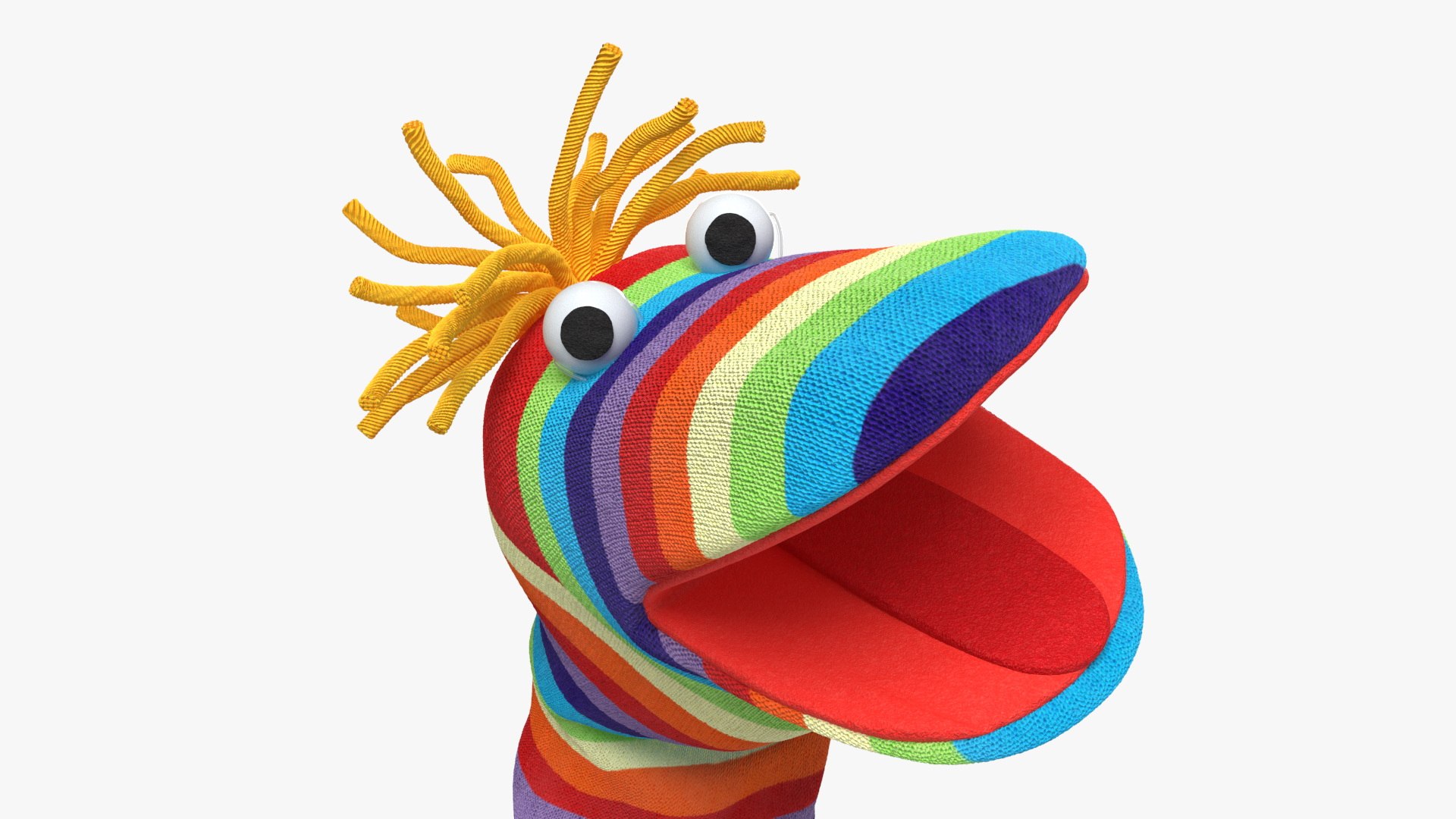Striped Sock Puppet Boy Rigged Model - TurboSquid 2270727