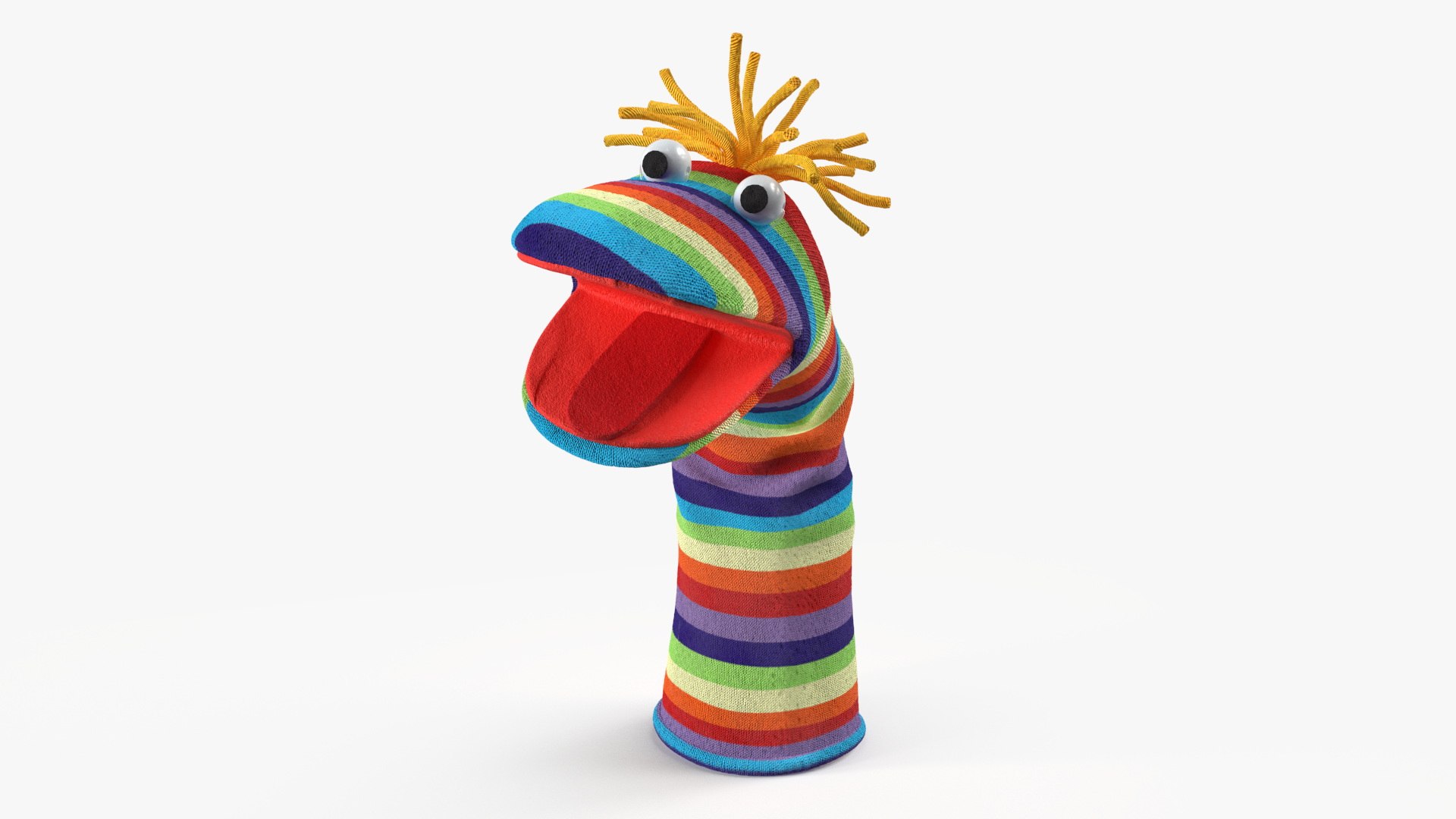 Striped Sock Puppet Boy Rigged Model - TurboSquid 2270727