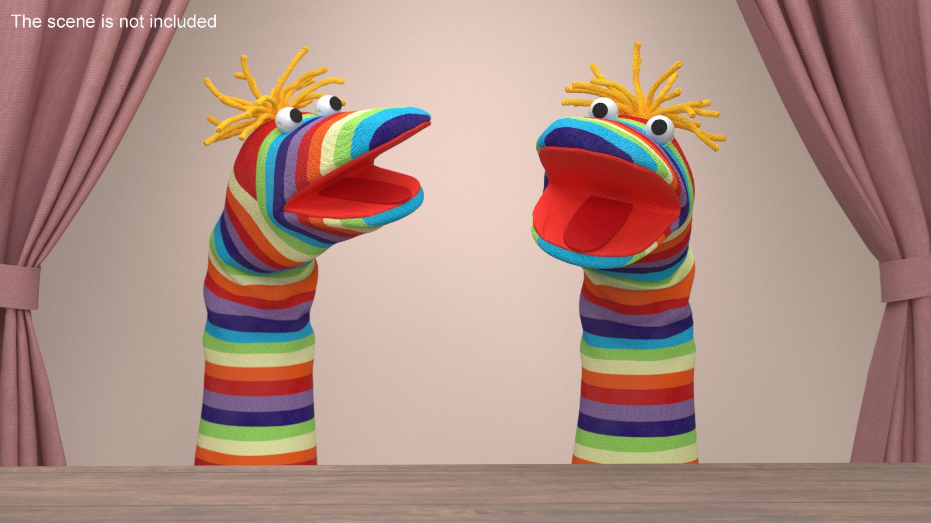 Striped Sock Puppet Boy Rigged Model - TurboSquid 2270727