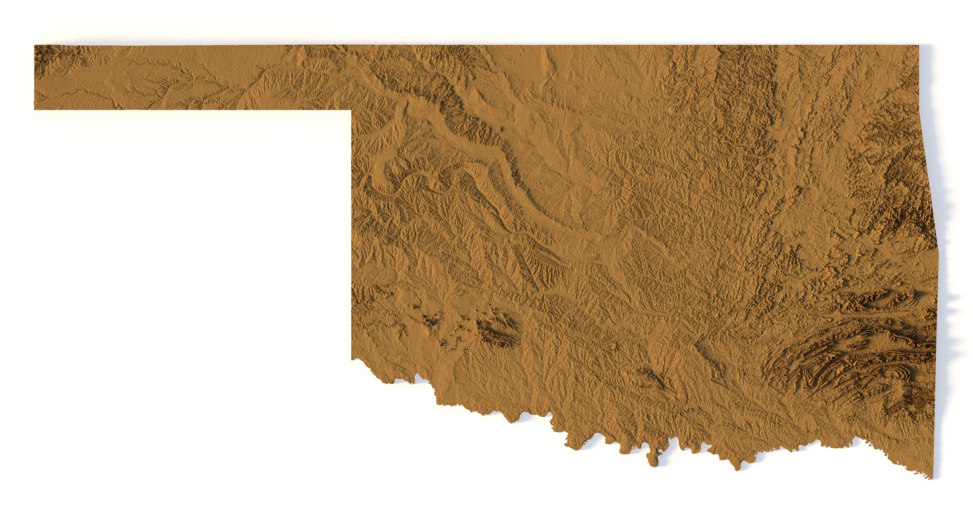 3D State of Oklahoma STL model 3D Project - TurboSquid 1861208