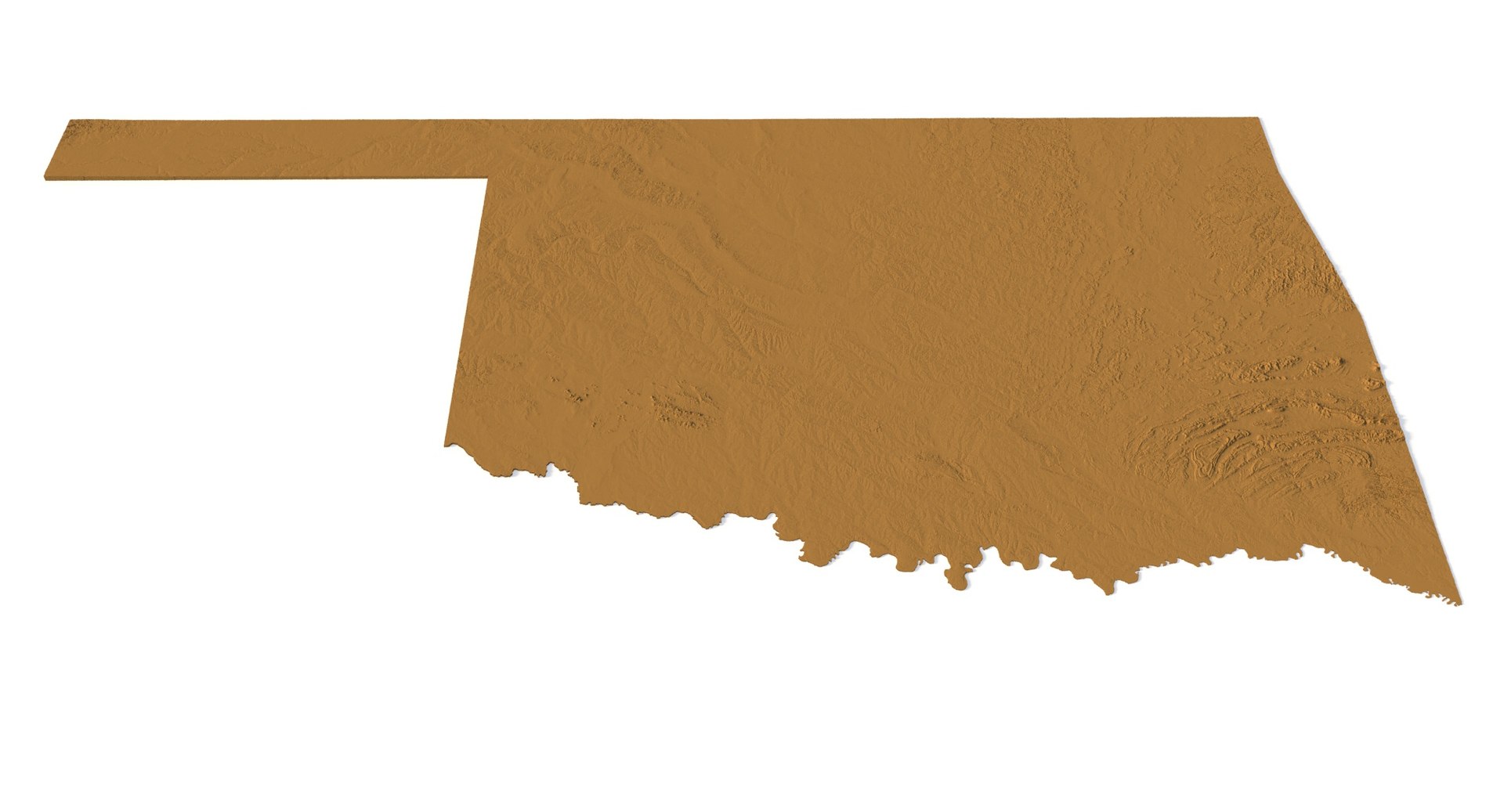 3D State of Oklahoma STL model 3D Project - TurboSquid 1861208