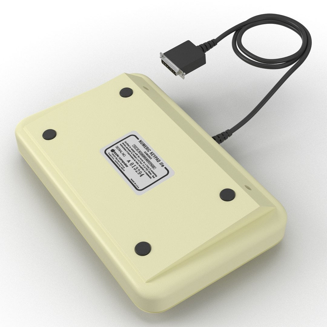 3d model apple iie numeric keypad