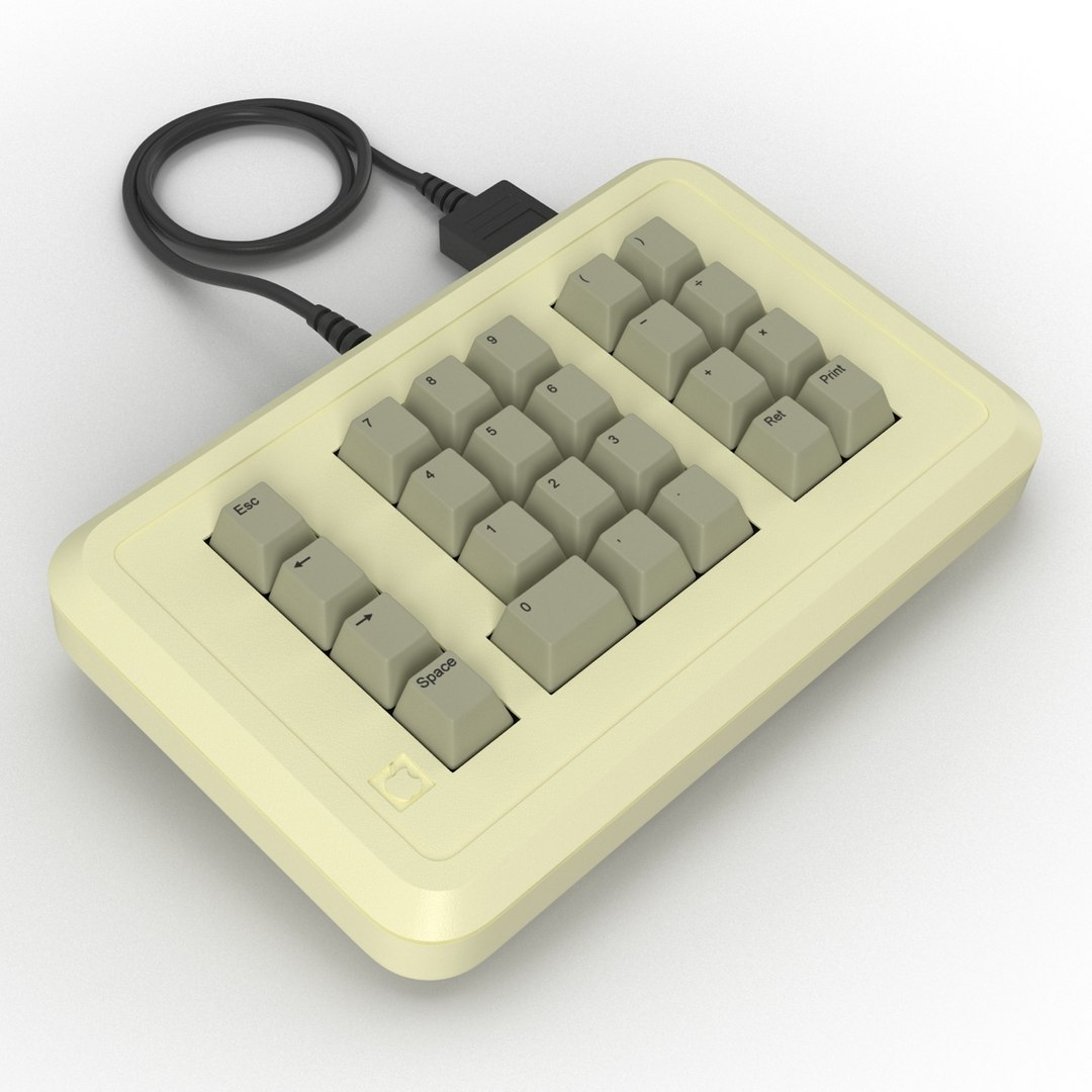3d model apple iie numeric keypad