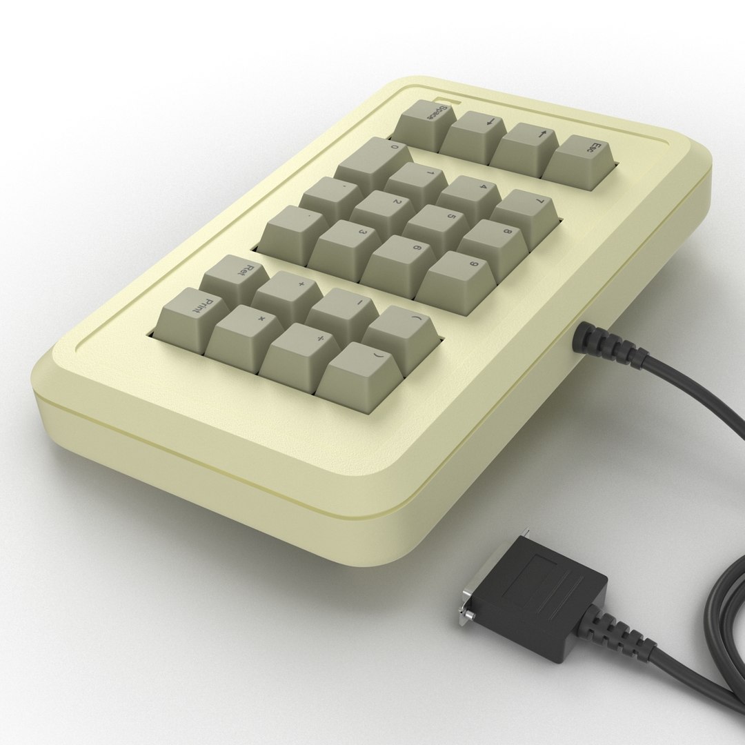 3d model apple iie numeric keypad