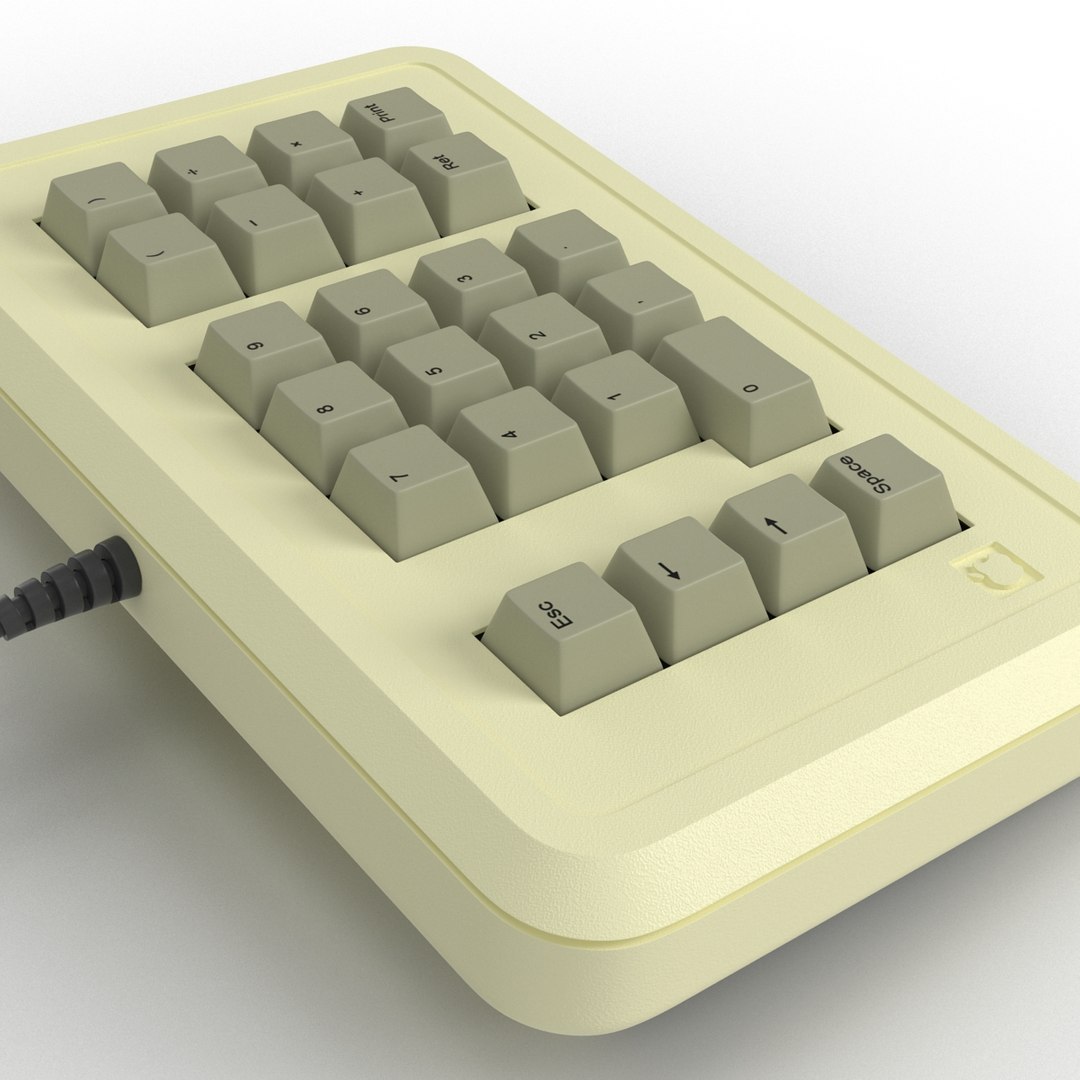 3d model apple iie numeric keypad