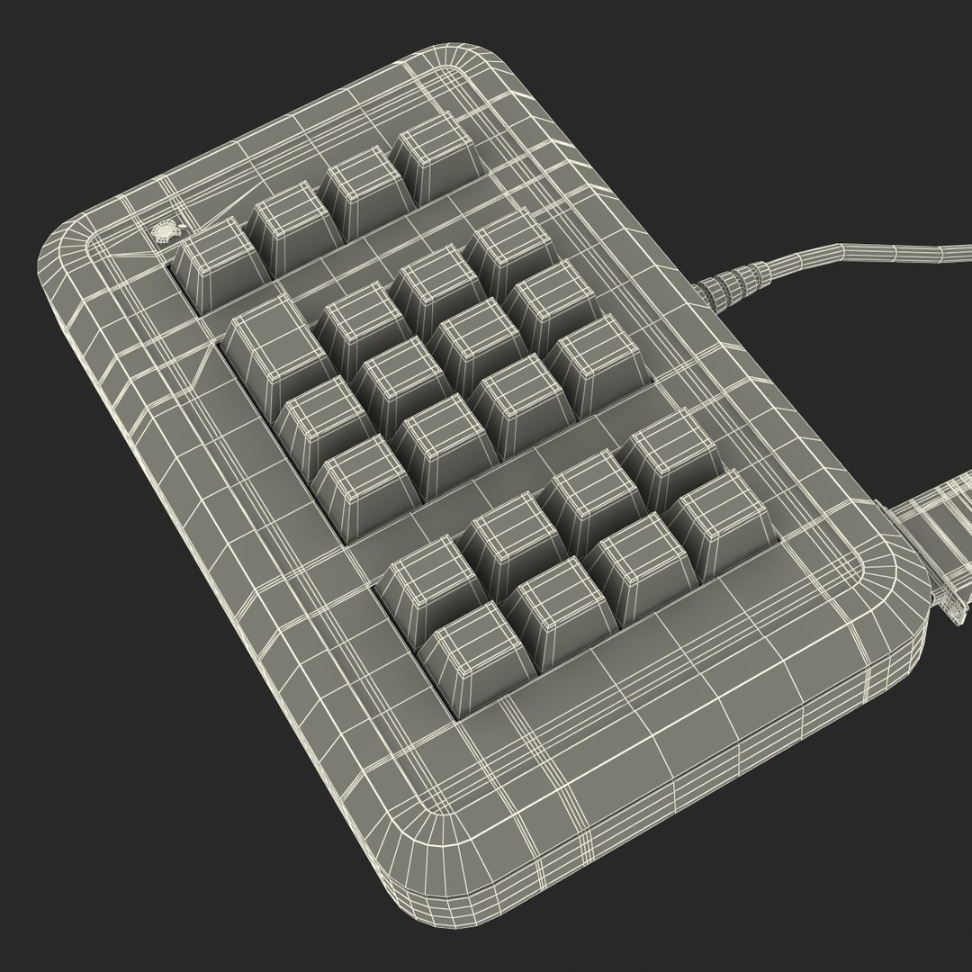 3d model apple iie numeric keypad