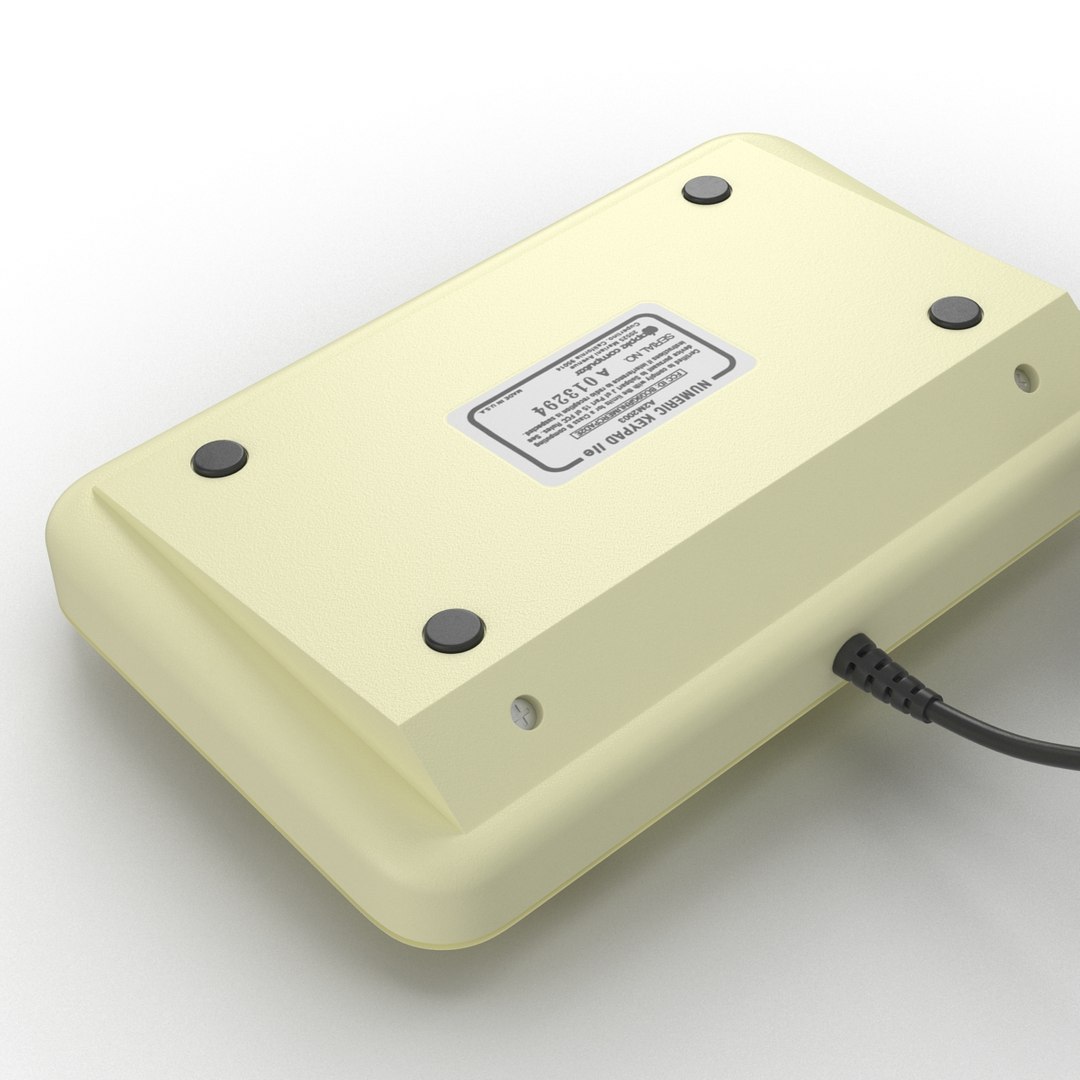 3d model apple iie numeric keypad