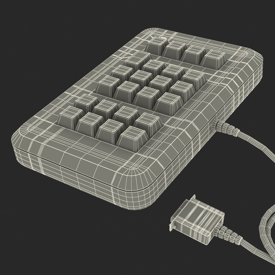 3d model apple iie numeric keypad