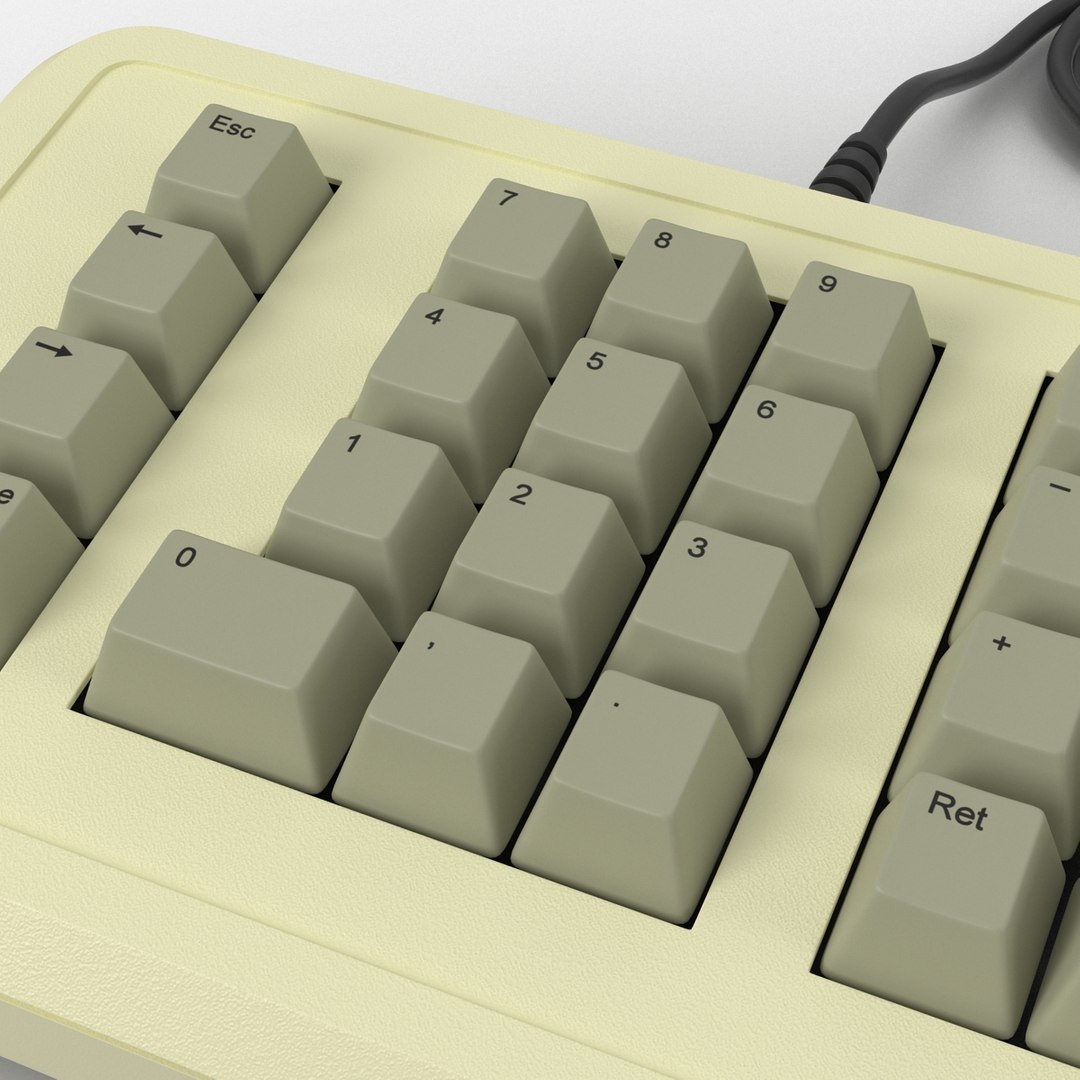 3d model apple iie numeric keypad