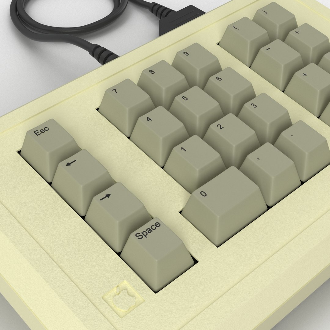 3d model apple iie numeric keypad