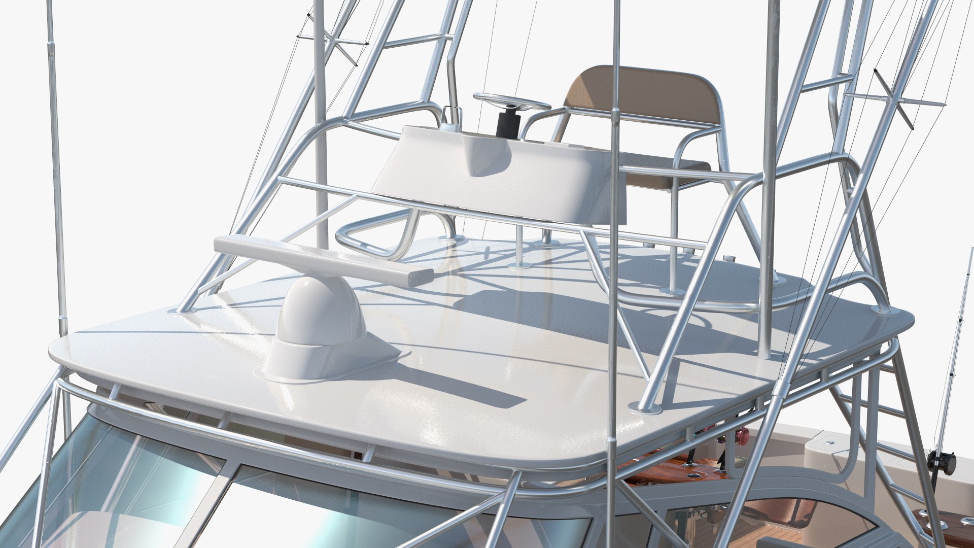 Fishing Boat With Fishing Fighting Chair And Rods 3D - TurboSquid 2312496
