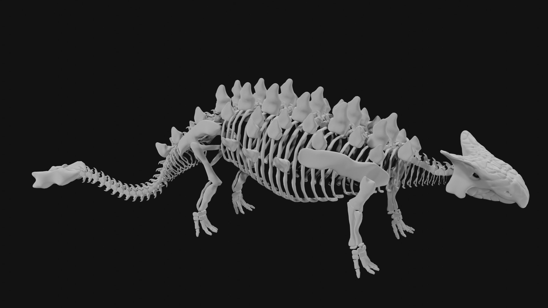 3D Model Ankylosaurus Skeleton - TurboSquid 1969527