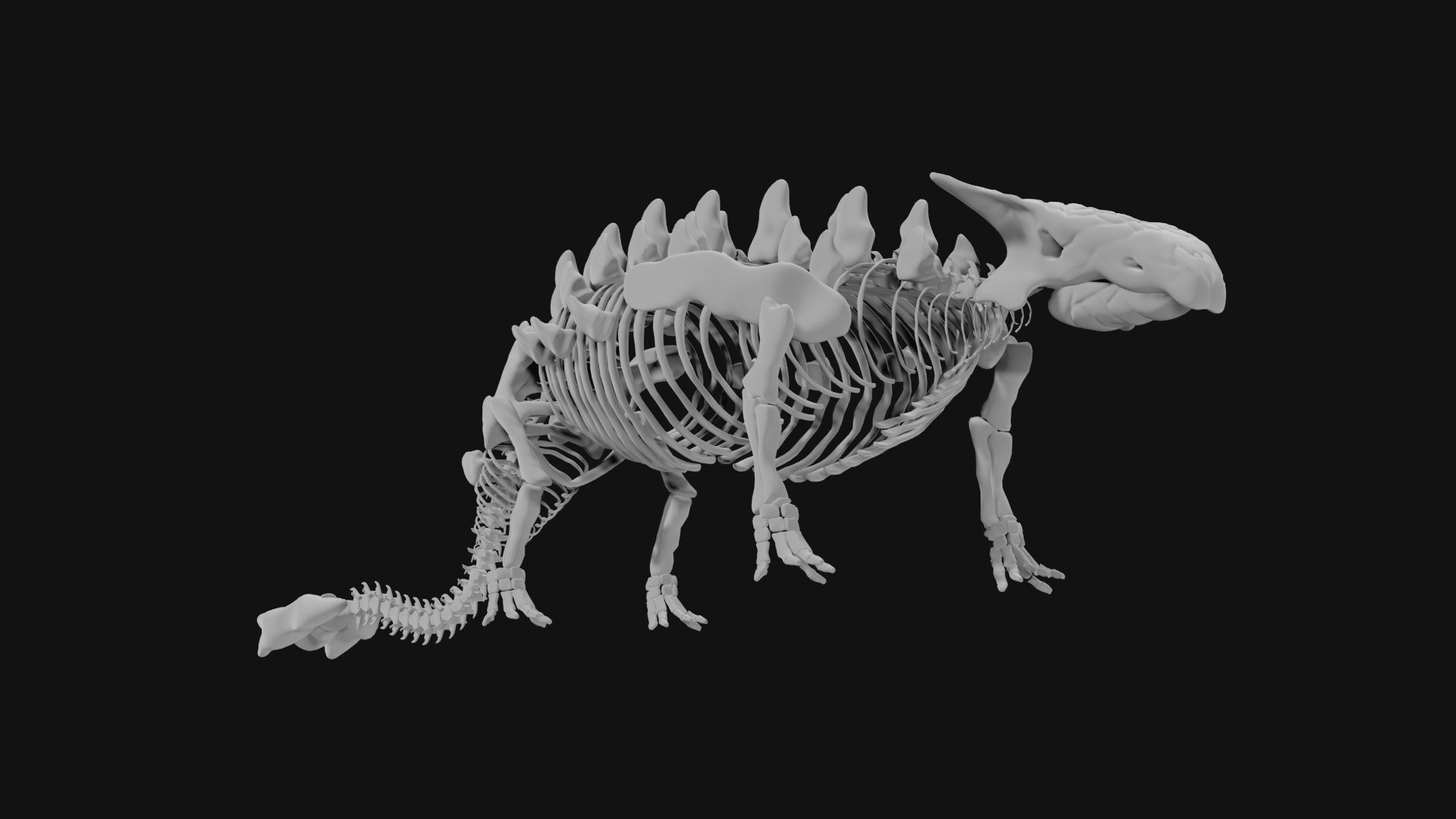 3D Model Ankylosaurus Skeleton - TurboSquid 1969527