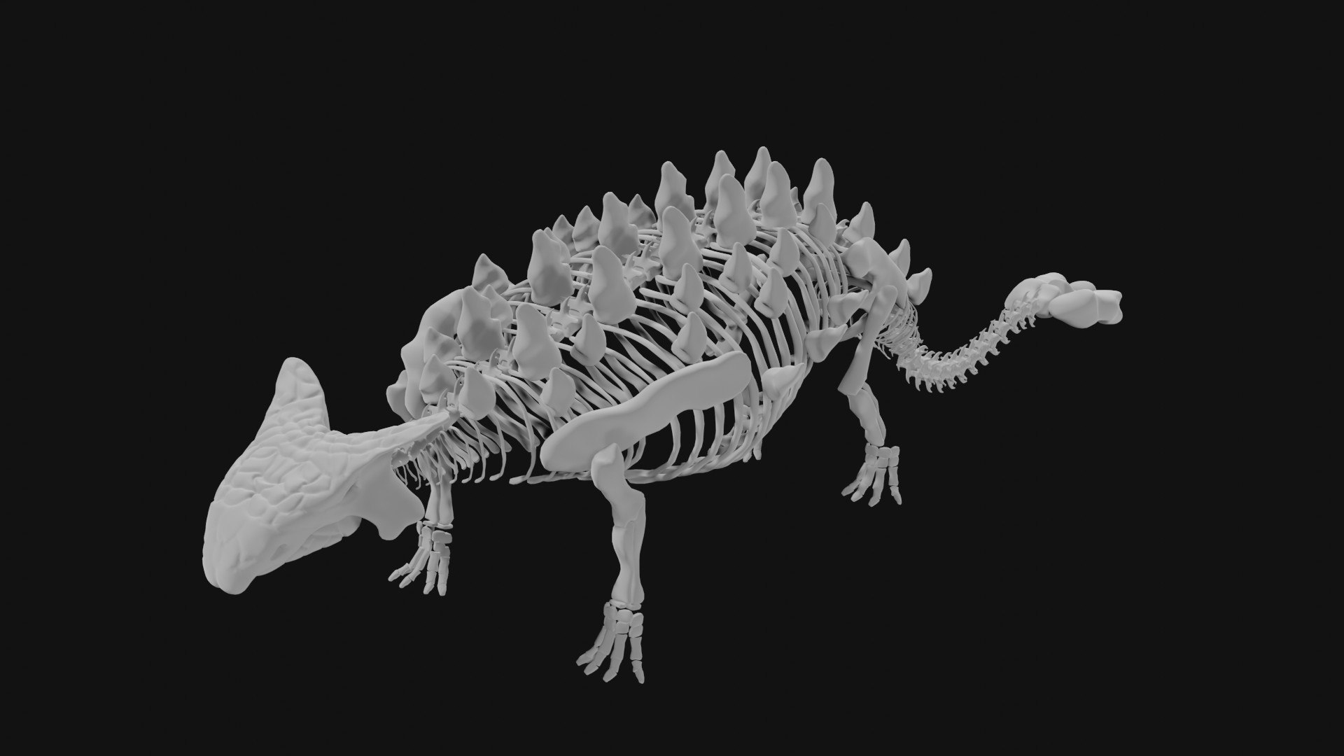 3D Model Ankylosaurus Skeleton - TurboSquid 1969527