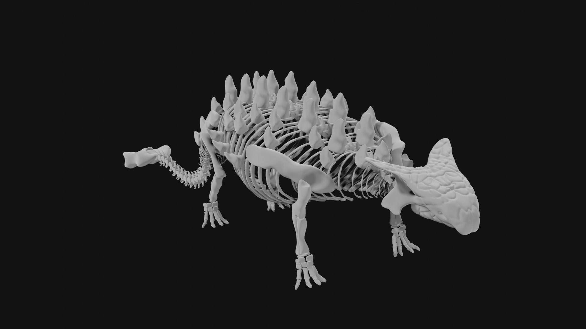 3D Model Ankylosaurus Skeleton - TurboSquid 1969527