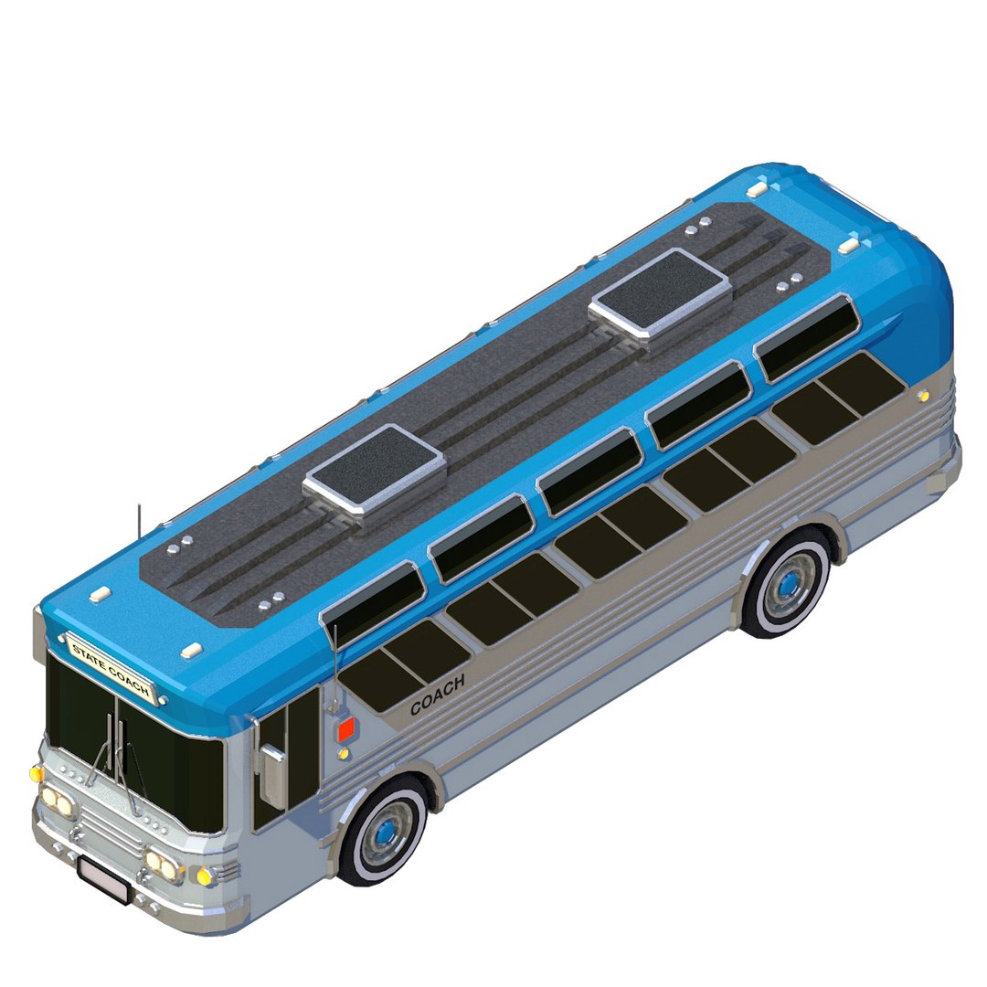3D Retro Bus Model - TurboSquid 2144161