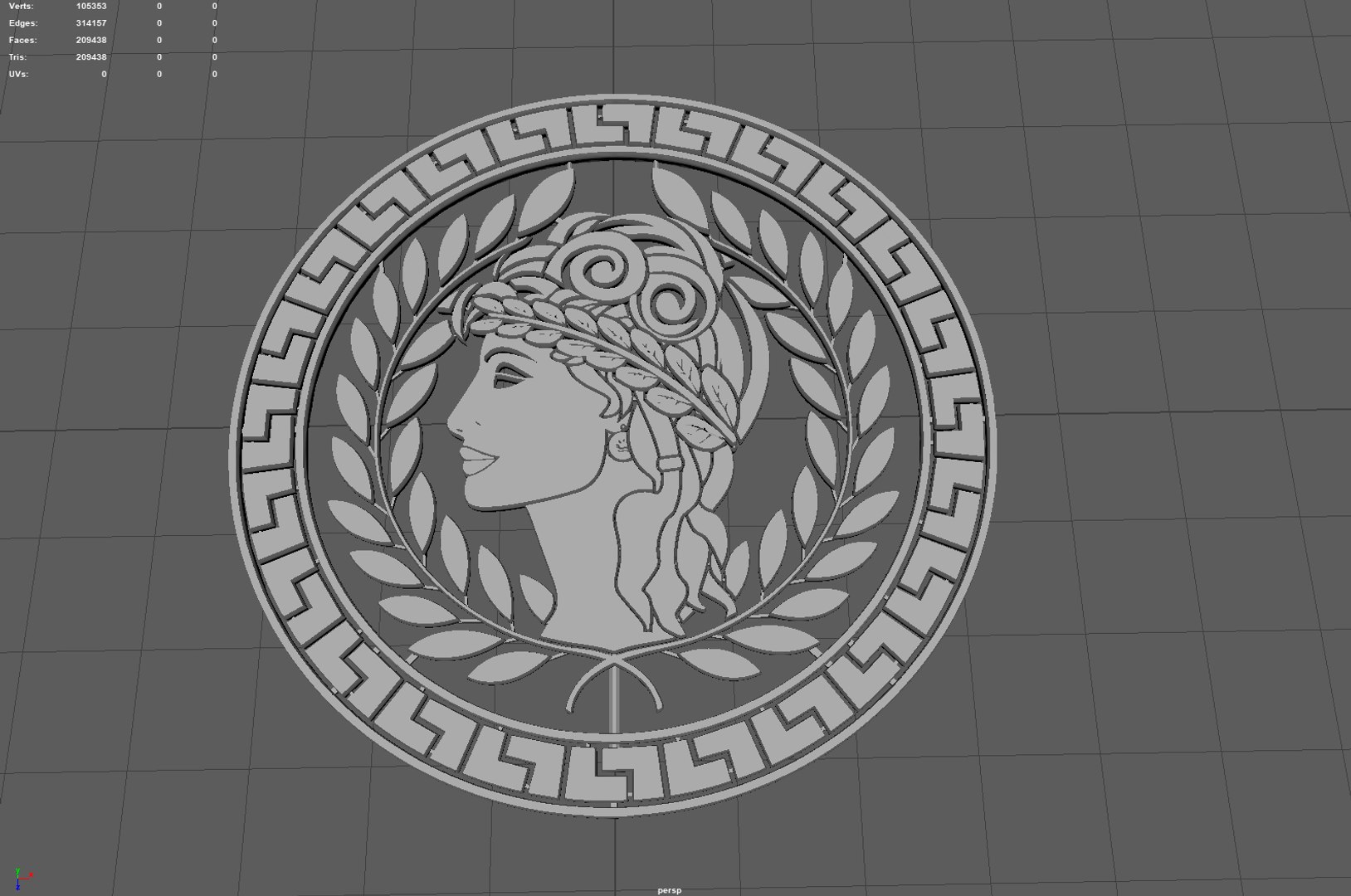 3D model ornament greek circular 3 - TurboSquid 1513925
