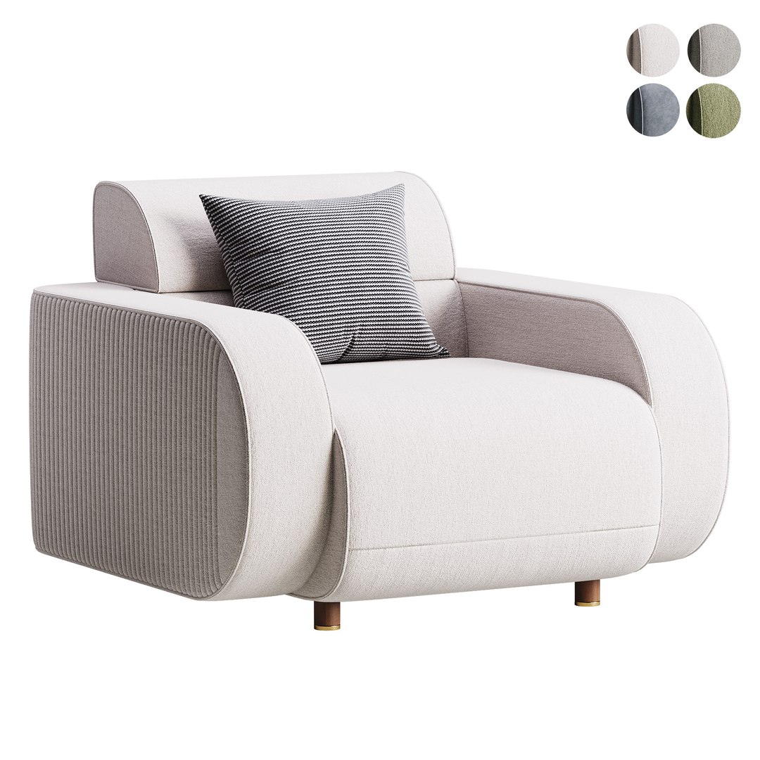 3D ARMCHAIR ROLLINS Model - TurboSquid 2373044