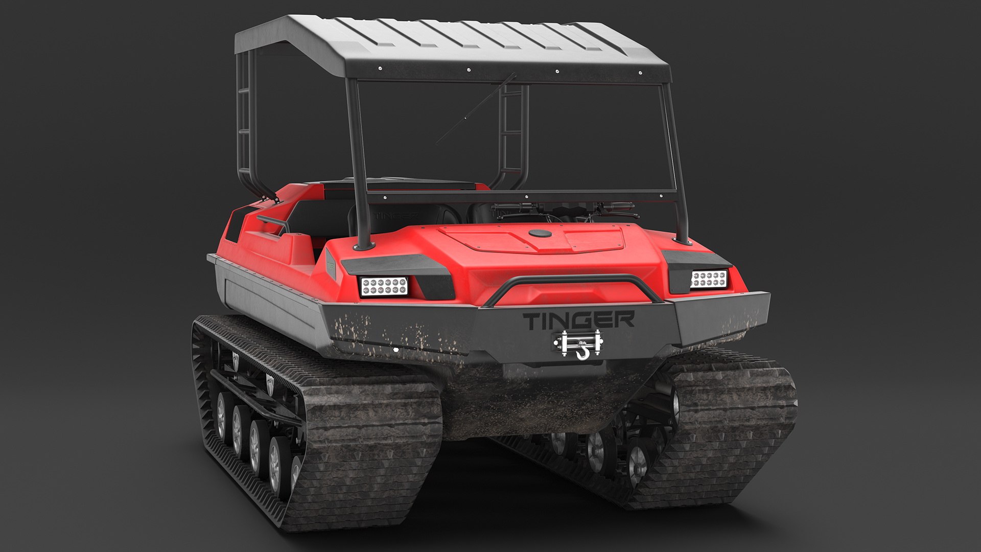 High Mobility ATV Tinger Old Red Rigged 3D - TurboSquid 2001449