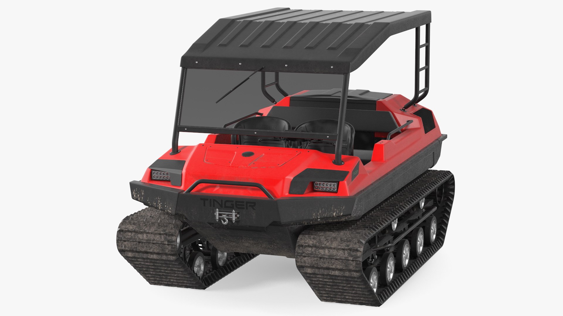 High Mobility ATV Tinger Old Red Rigged 3D - TurboSquid 2001449