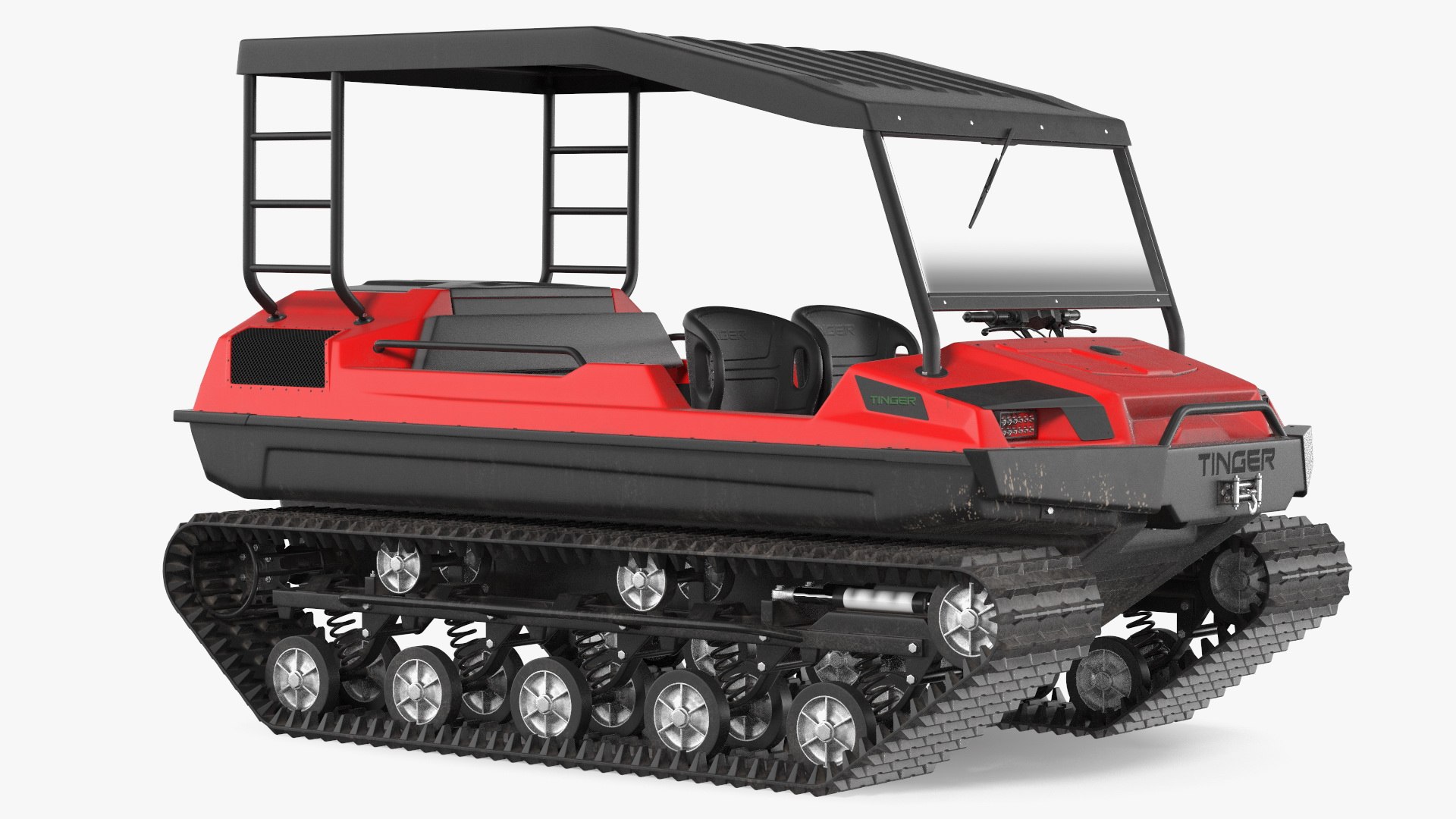 High Mobility ATV Tinger Old Red Rigged 3D - TurboSquid 2001449