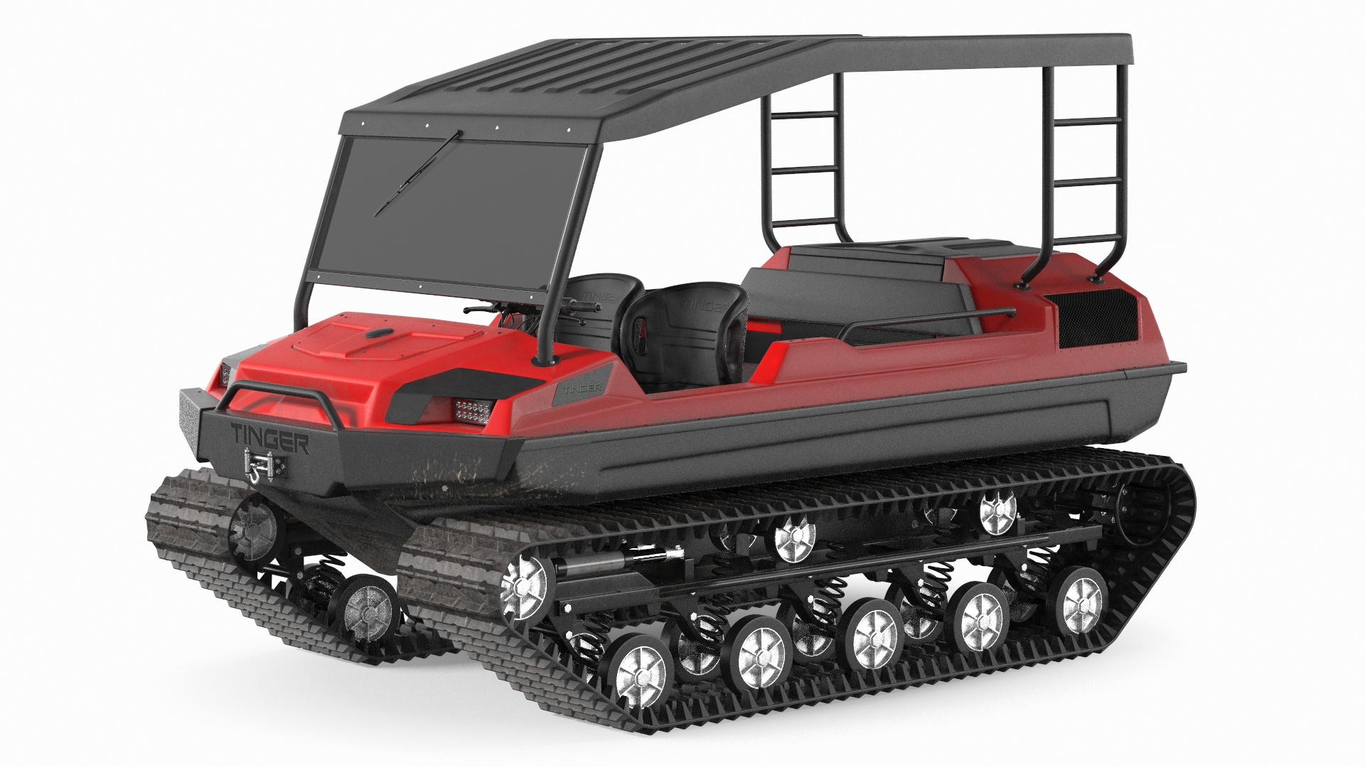 High Mobility ATV Tinger Old Red Rigged 3D - TurboSquid 2001449