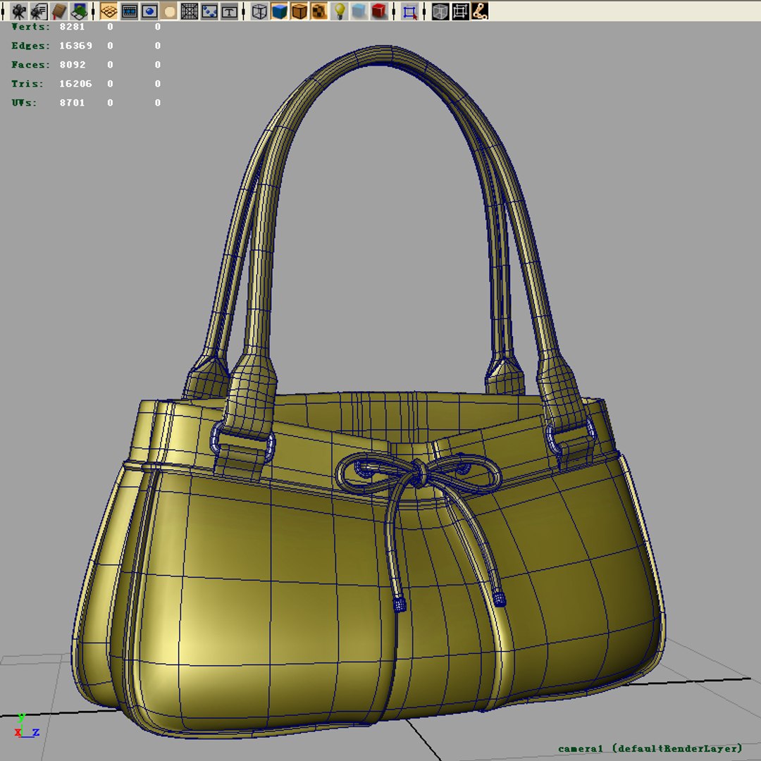 Ladies Hand Bag 3d Model