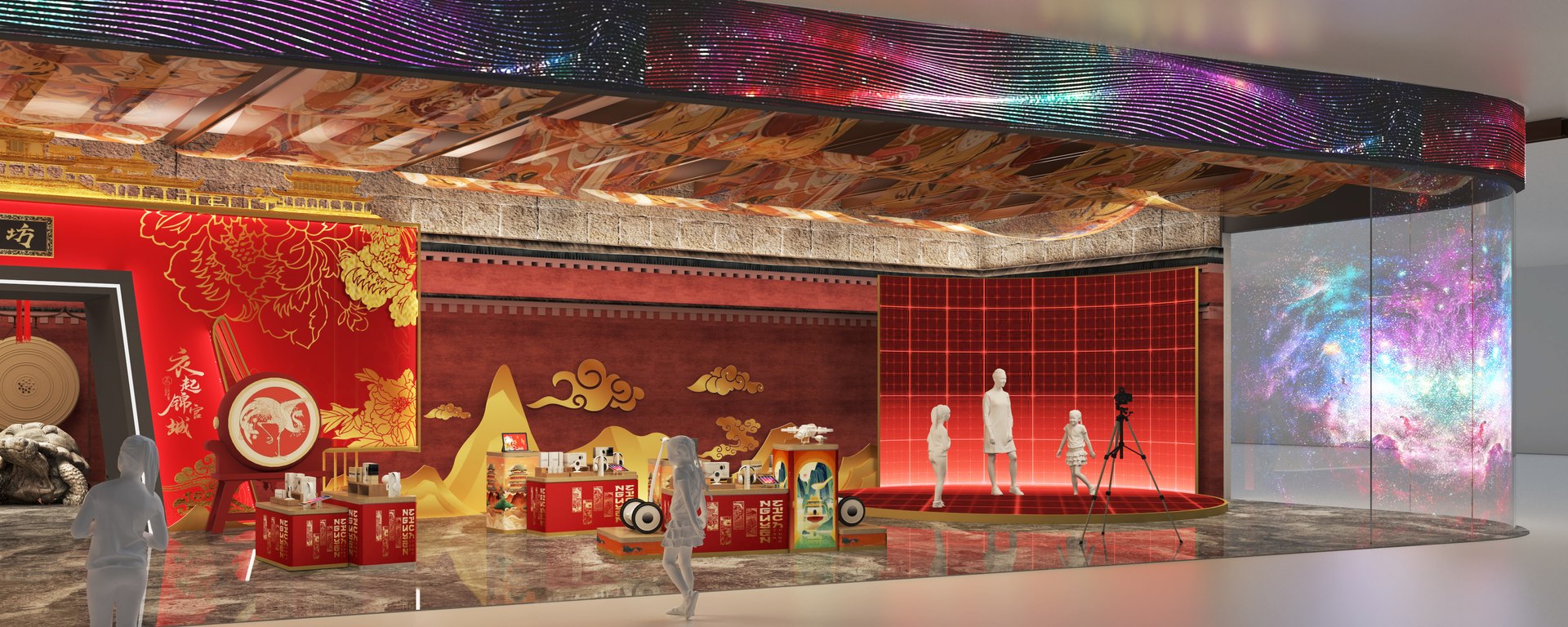 3D Chinese Exhibition Hall Entrance - TurboSquid 2284161