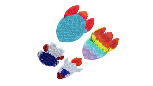 3D Astronaut And Rocket Pop It Fidget Toys Set - TurboSquid 1772907