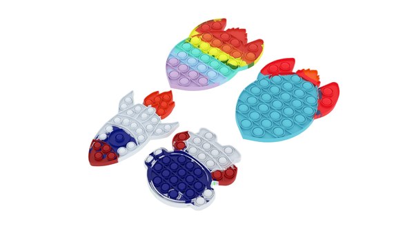 3D Astronaut And Rocket Pop It Fidget Toys Set - TurboSquid 1772907