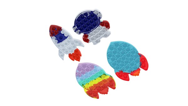 3D Astronaut And Rocket Pop It Fidget Toys Set - TurboSquid 1772907