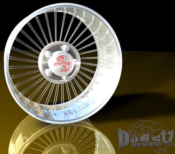 wheels spokes rims dd 3d model