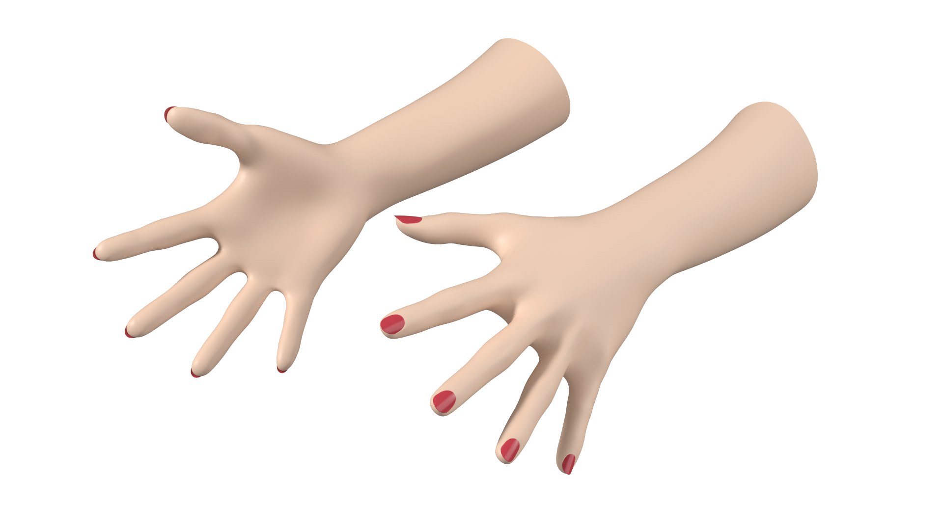 Female Hands Gesture 03 Base Mesh 3D Model - TurboSquid 2175574