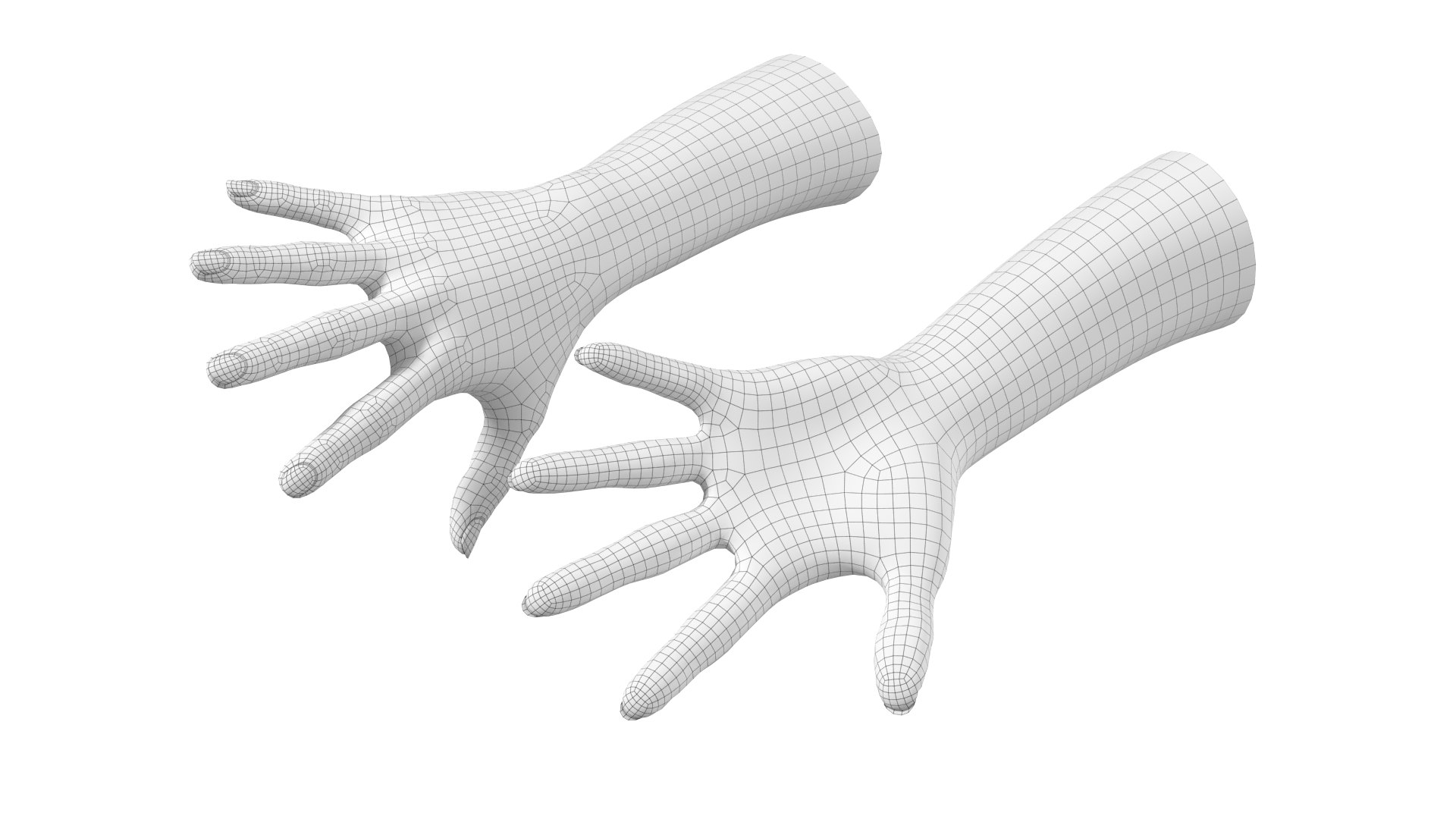 Female Hands Gesture 03 Base Mesh 3D Model - TurboSquid 2175574