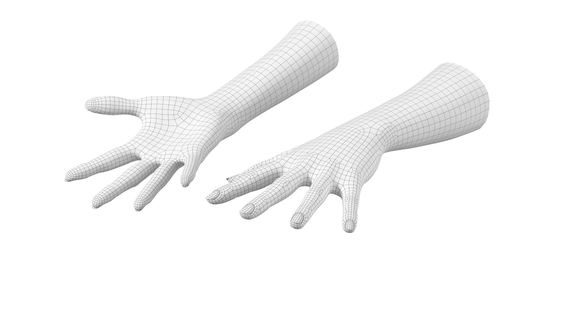 Female Hands Gesture 03 Base Mesh 3D Model - TurboSquid 2175574