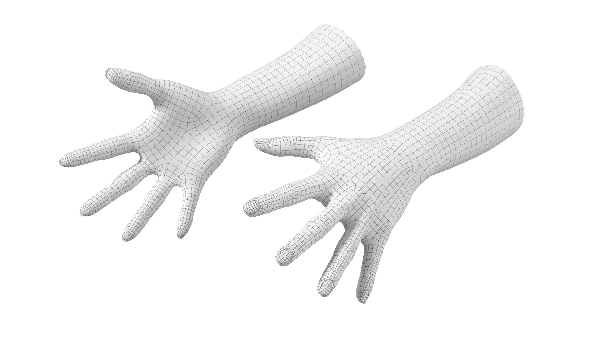 Female Hands Gesture 03 Base Mesh 3D Model - TurboSquid 2175574
