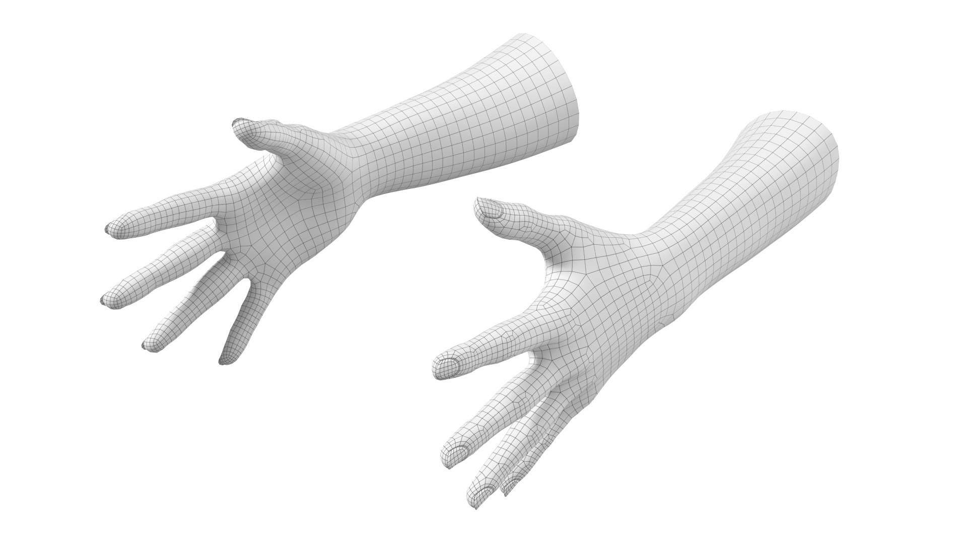 Female Hands Gesture 03 Base Mesh 3D model - TurboSquid 2175574