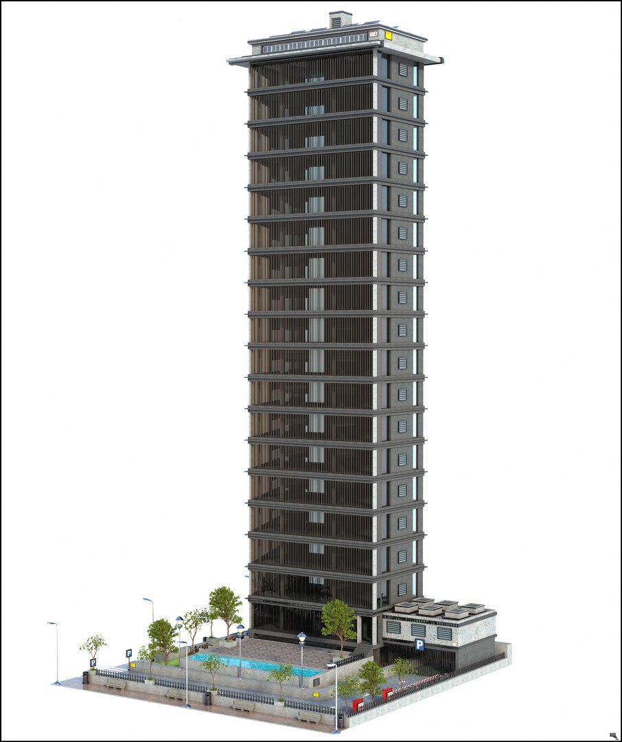 Building Skyscraper 3D - TurboSquid 1250630