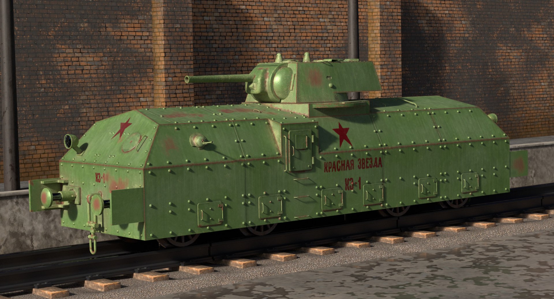 Soviet Draisine Red Star Model - TurboSquid 1192874