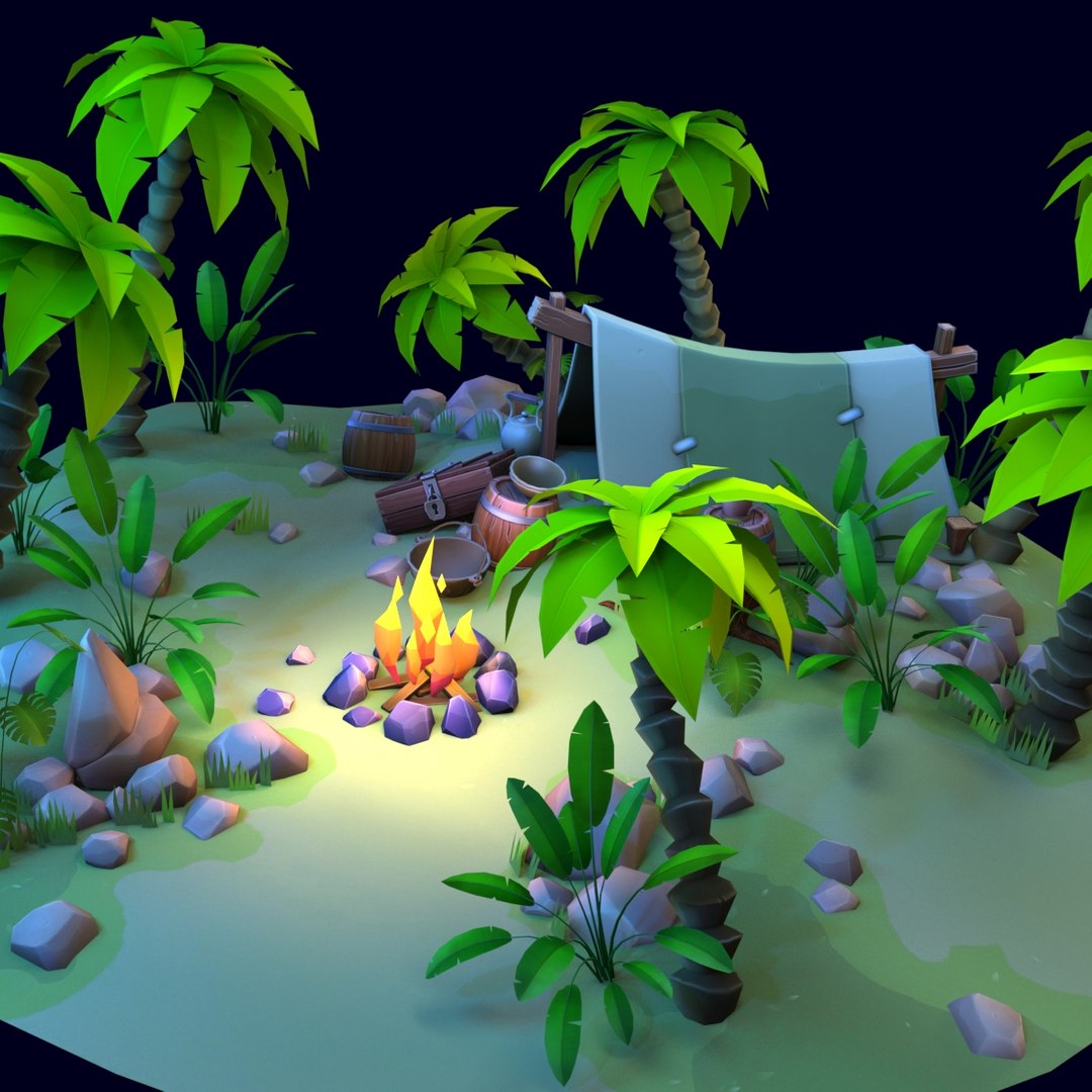 Stylized set model - TurboSquid 1625275