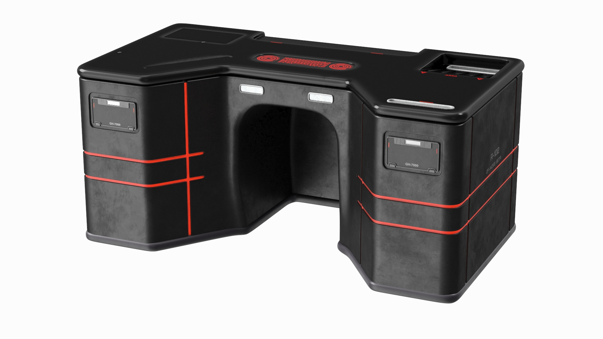 3D Model Dark Futuristic Table - TurboSquid 2146521