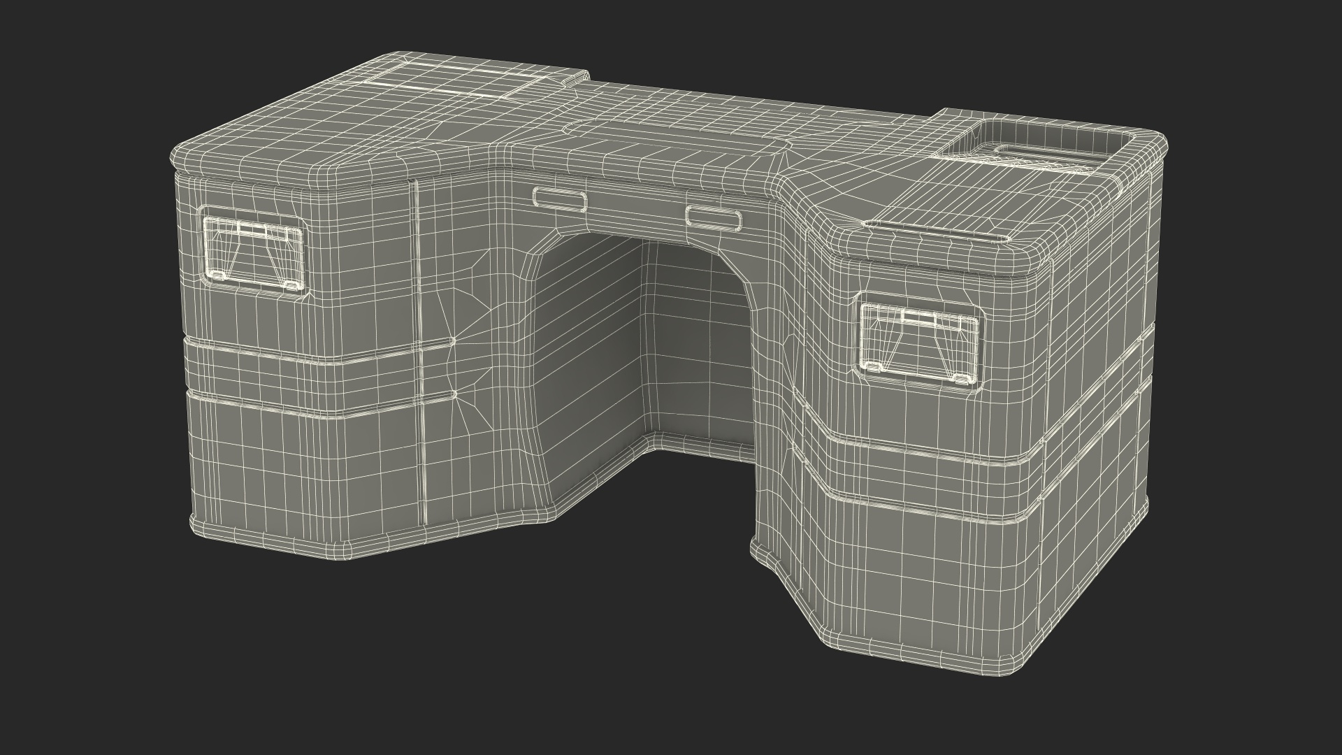 3D Model Dark Futuristic Table - TurboSquid 2146521