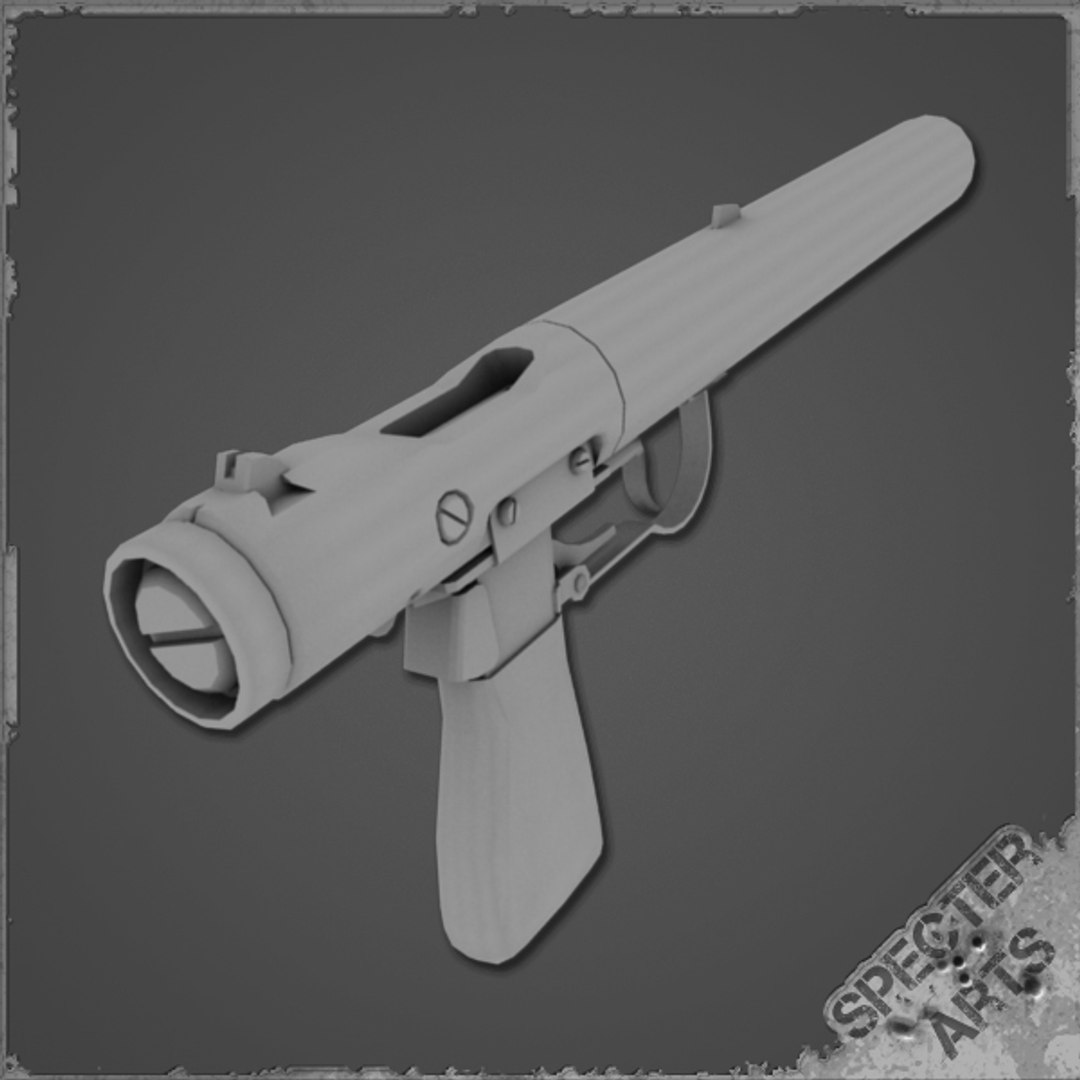 Welrod Mk1 Pistol 3d Model