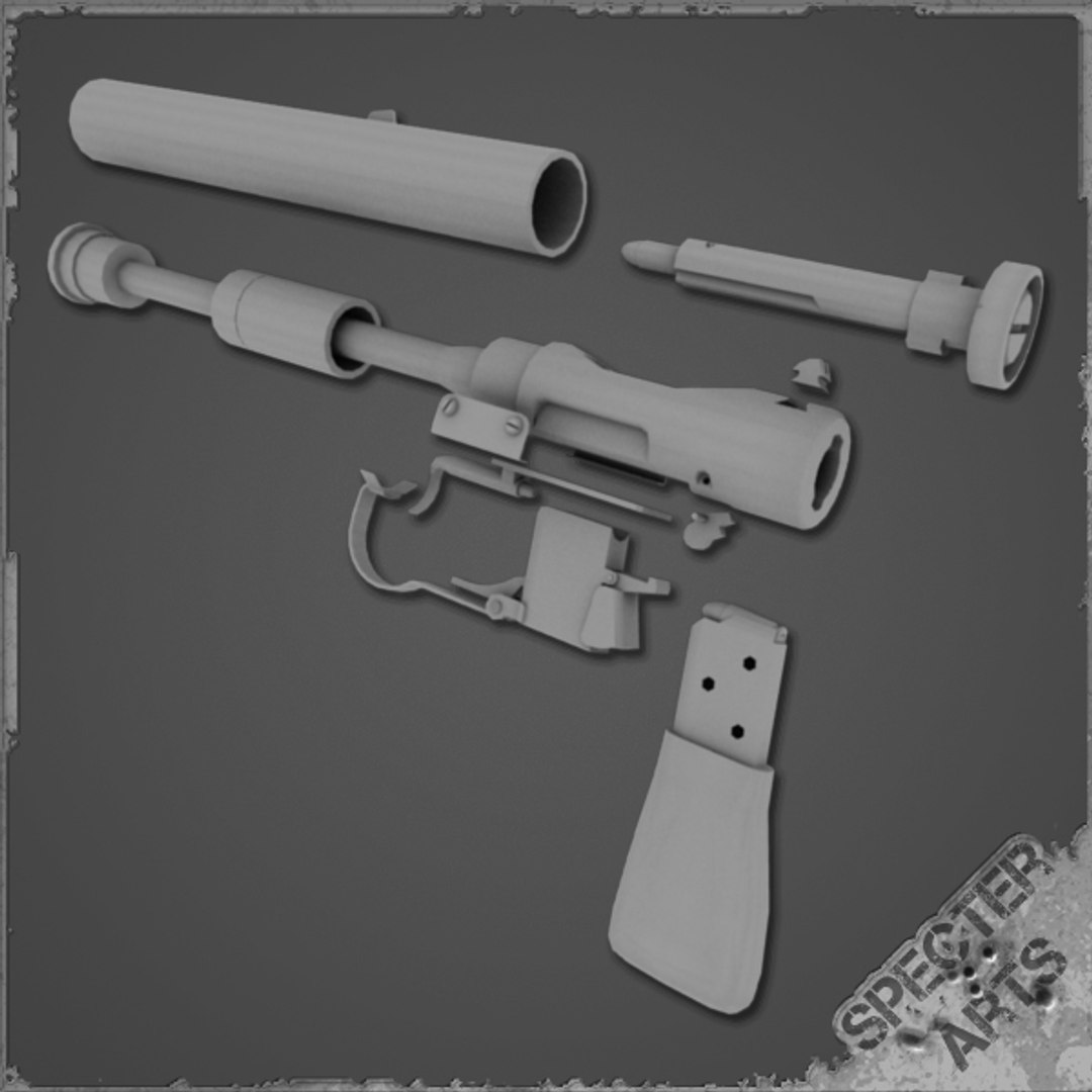 Welrod Mk1 Pistol 3d Model