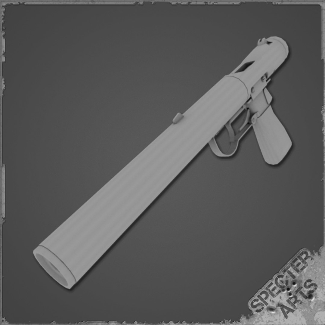 Welrod Mk1 Pistol 3d Model