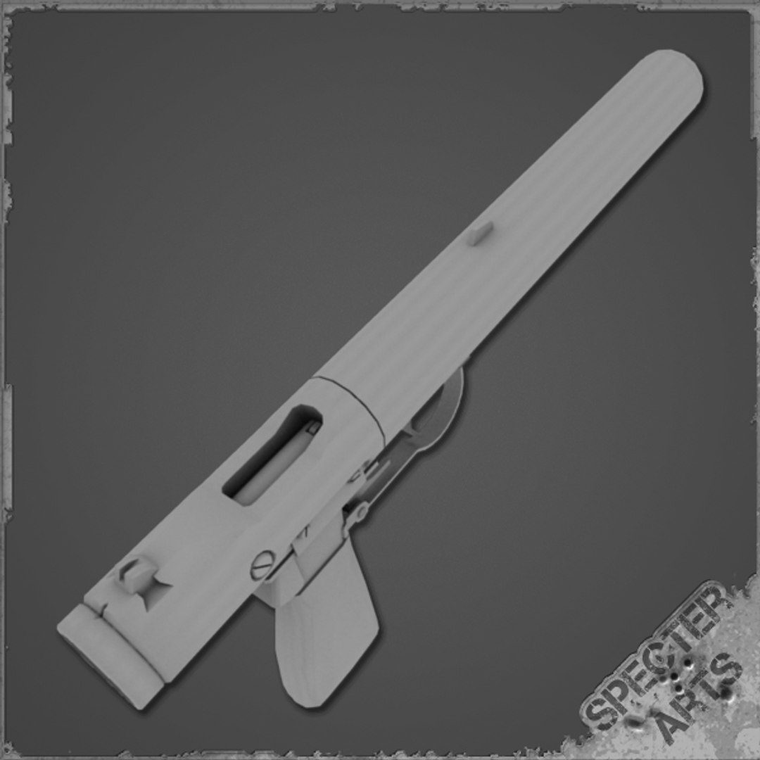 Welrod Mk1 Pistol 3d Model