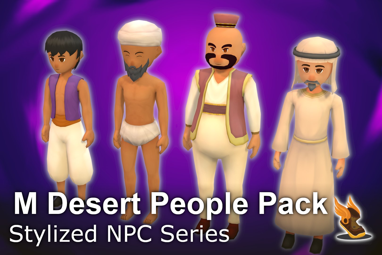 Stylized NPC - M Desert People Pack 3D - TurboSquid 2131312