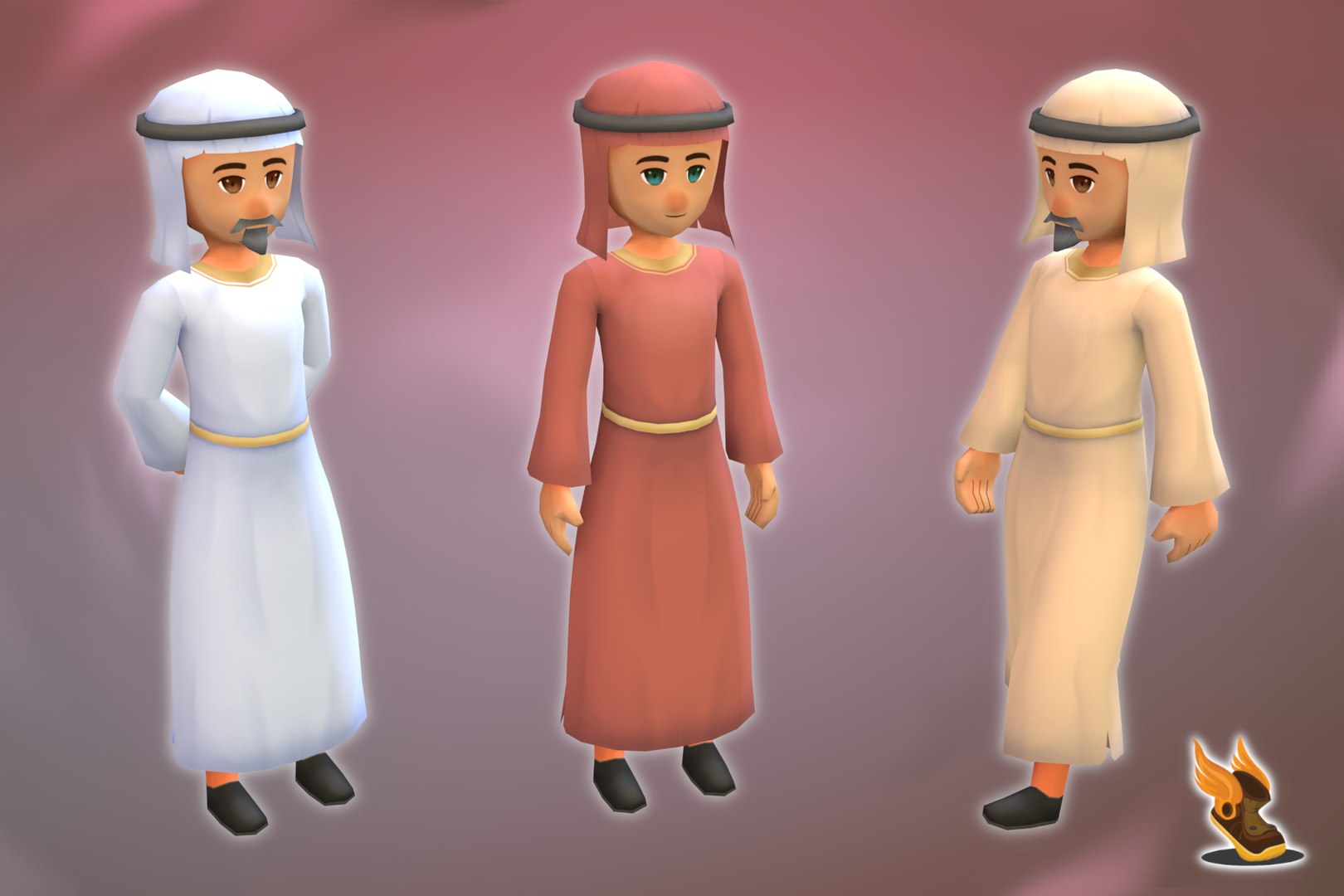 Stylized NPC - M Desert People Pack 3D - TurboSquid 2131312